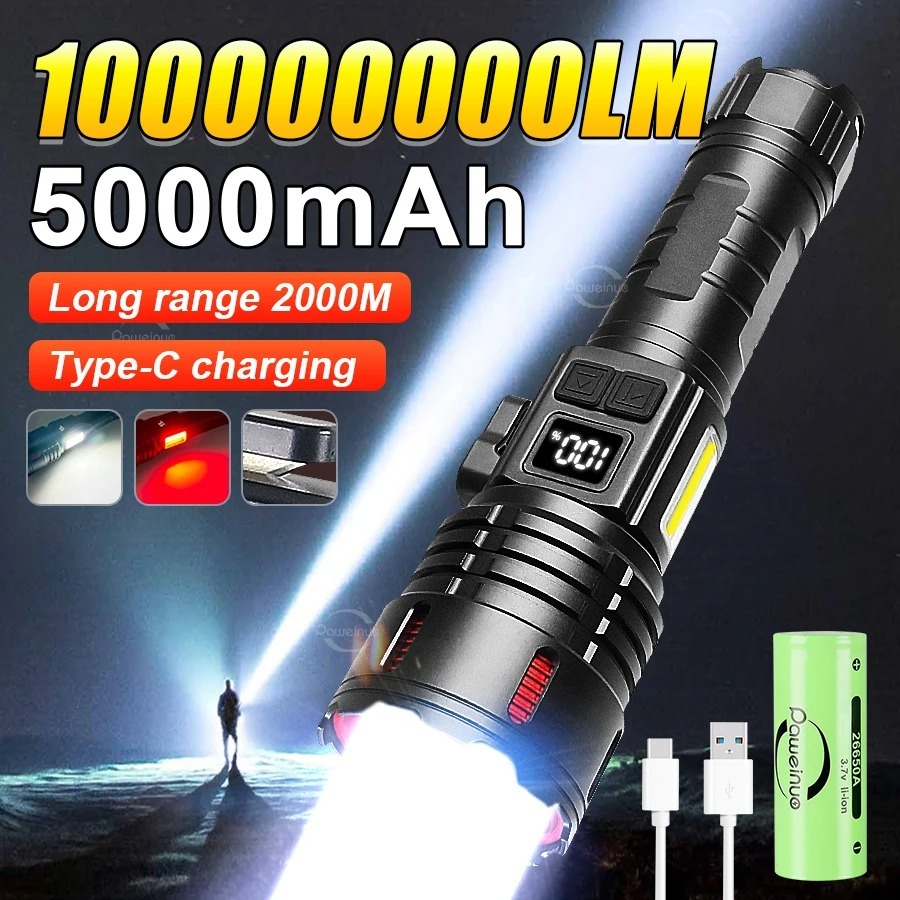 2000M lampu suluh terang jarak jauh waterproof torch light super bright ...