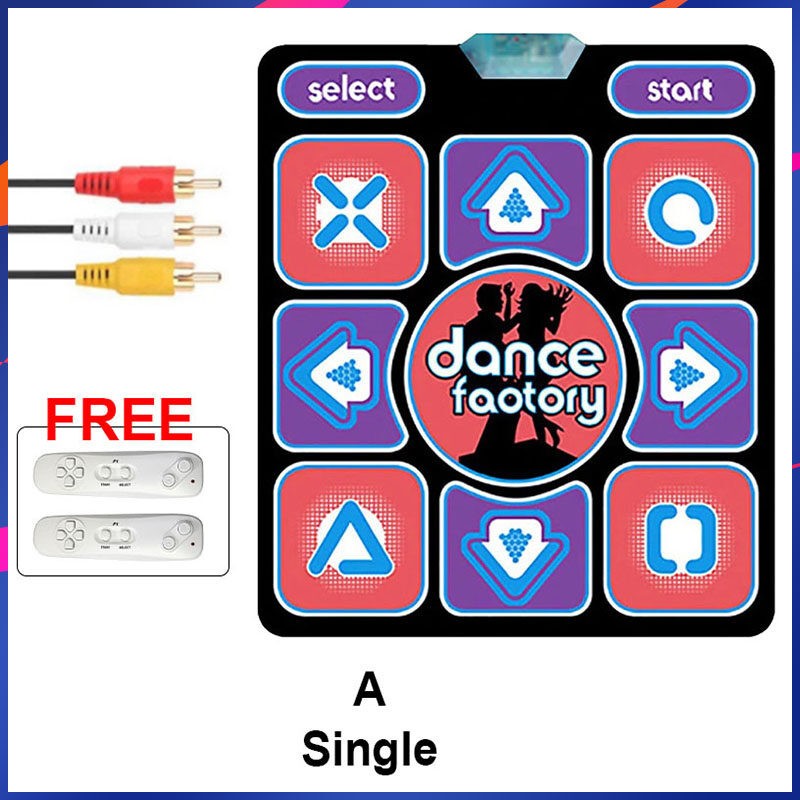 Dance Mat TV Game Dancing Pads Dual Player 2 Gamepad Remote Controller ...