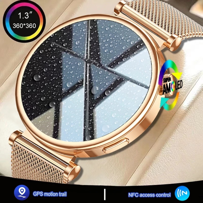 GT4 Mini Smart Watch Women GPS Tracker AMOLED Screen Bluetooth Call ...