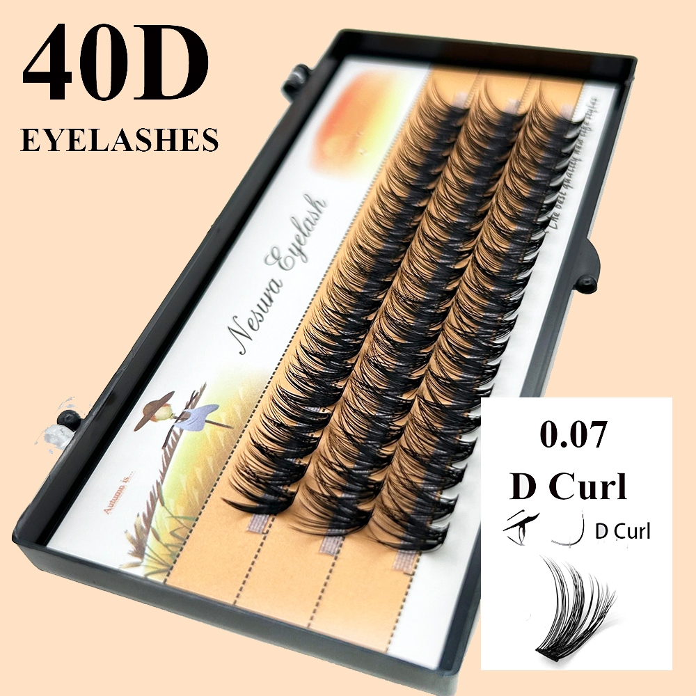10/20/30D Eyelashes Extension Fluffy Thick Individual Eyelashes 60 Pcs ...