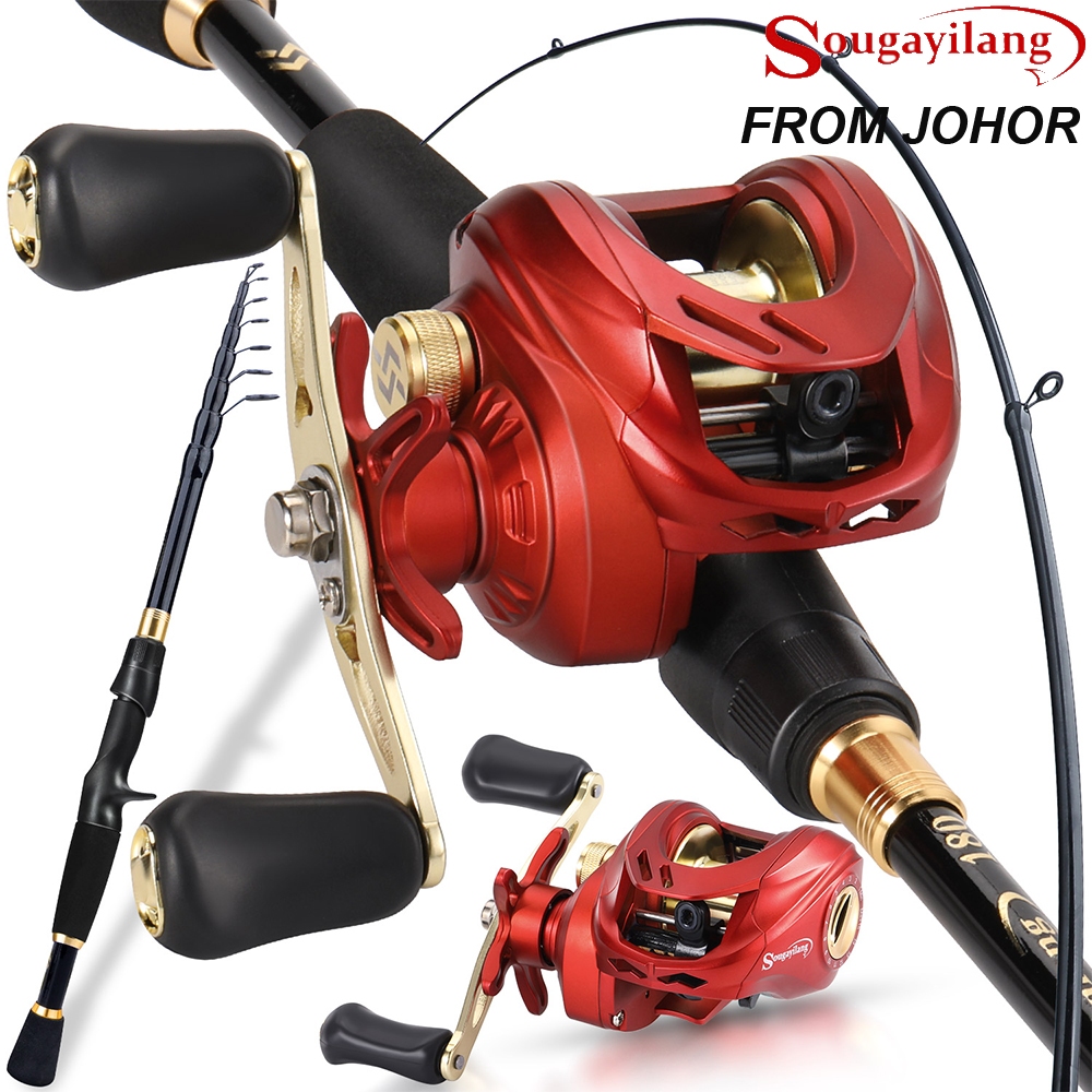 Sougayilang 1.8-2.4M Spinning Fishing Full Set Casting Fishing Rod With ...