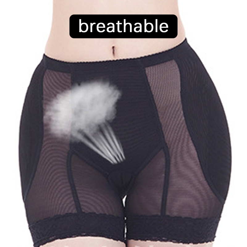 Women Mid-Waist Padded Fake Butt Padding Panty and Hips Enhancer Body ...