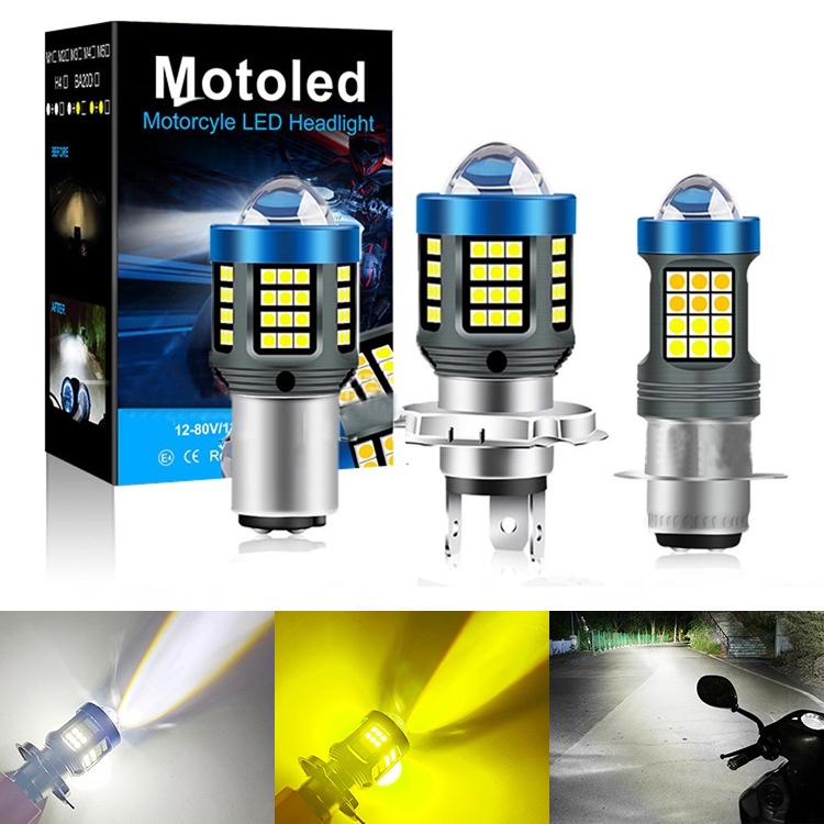 360° LED Light For Motorcycle Mini Driving Light Spot Light M5 T19 P15D ...