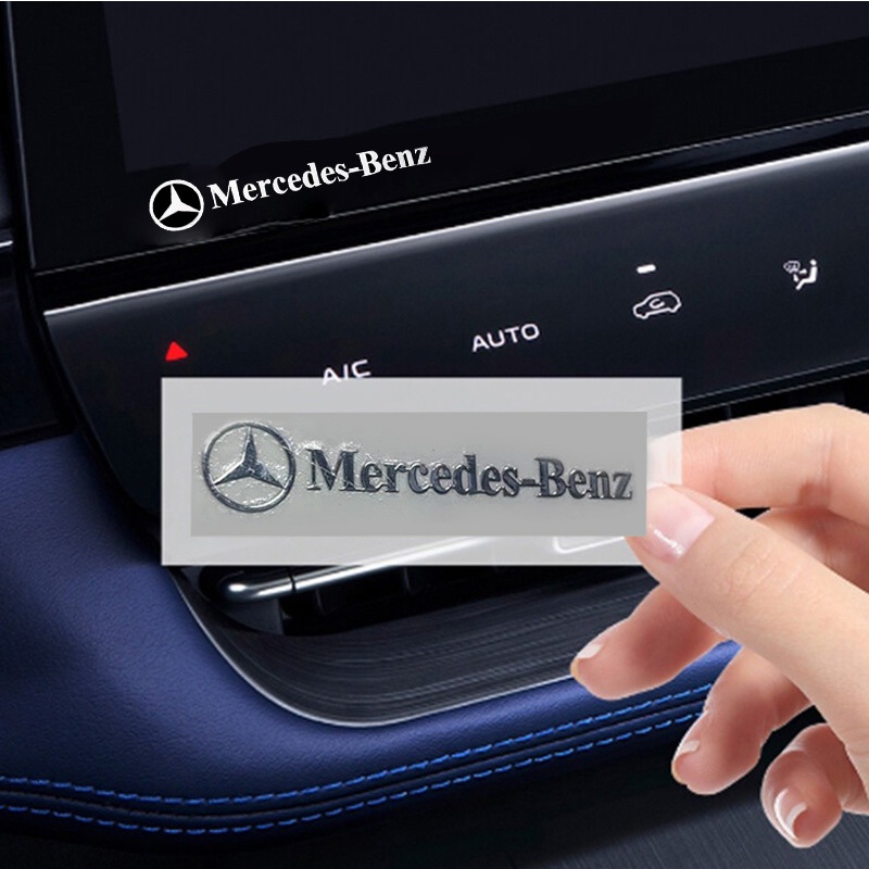 [Ready Stock] Benz Logo Creative Metal Decoration Waterproof Sticker ...