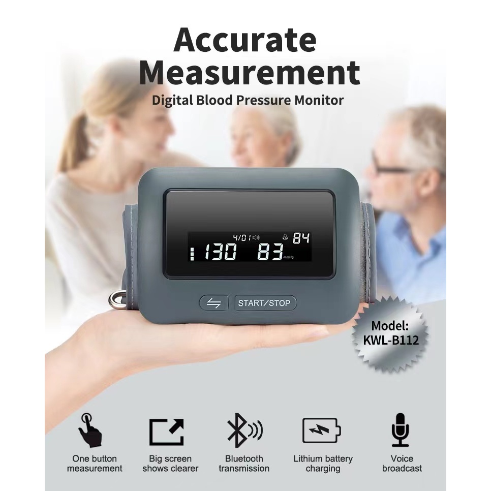 Portable Digital Blood Pressure Monitor Wrist Blood Pressure LCD ...