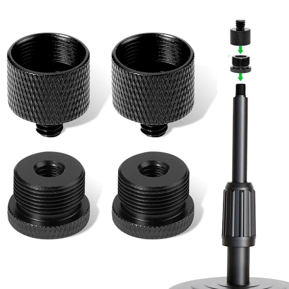 4 Pieces Mic Stand Adapter, Mic Thread Adapter Set, 5/8 Female to 3/8 ...