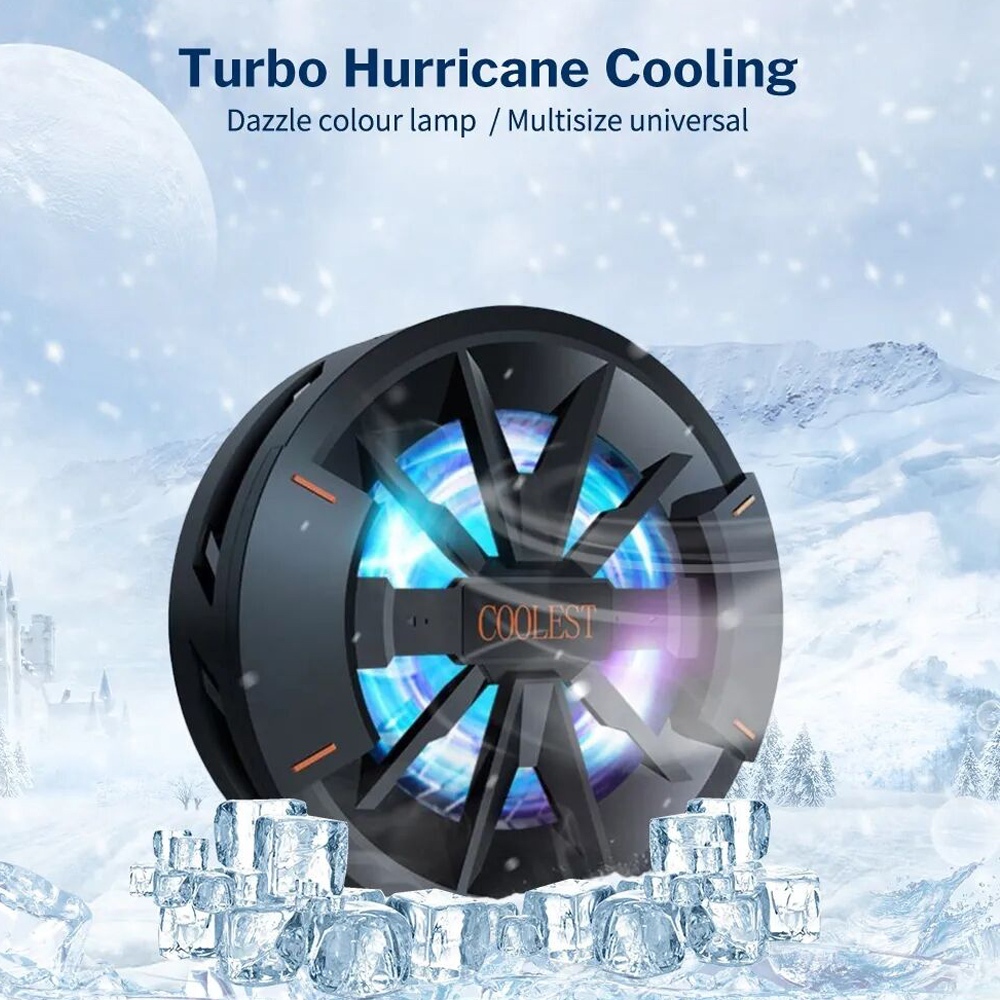 HeatSink Mobile Phone Cooler Gaming Radiator Cooling Fan Hurricane ...