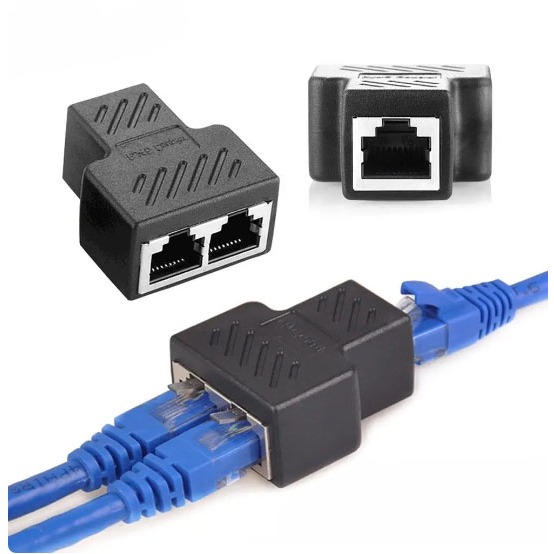 Ethernet Network Cable Female Splitter Adapter Connector Splitter ...