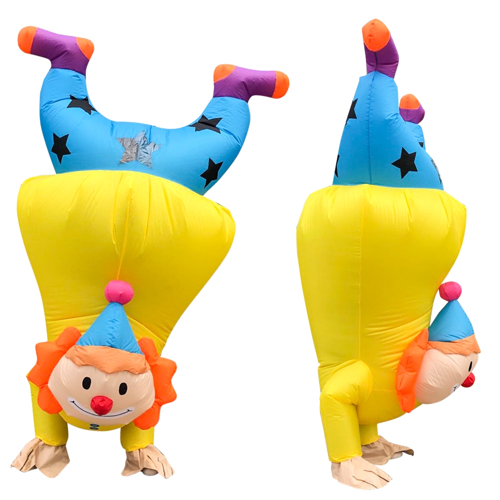 Inverted Clown Adult Funny Inflatable Costume Halloween Carnival Party ...