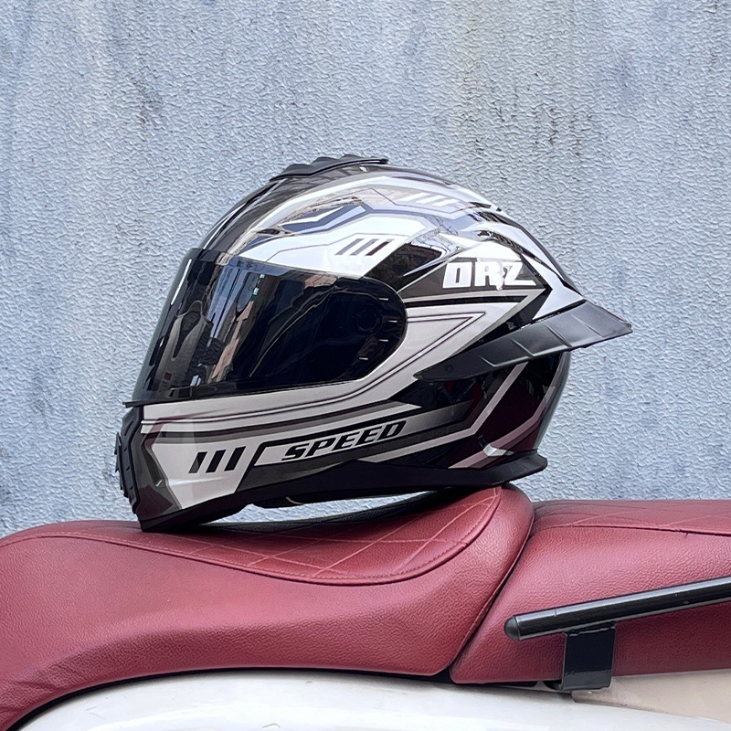 Orz motorcycle helmet for men and women, full-face helmet for ...