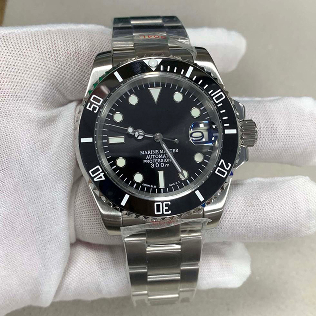 40mm Steel Sapphire Glass Perspective Back Cover Watch for NH35 ...