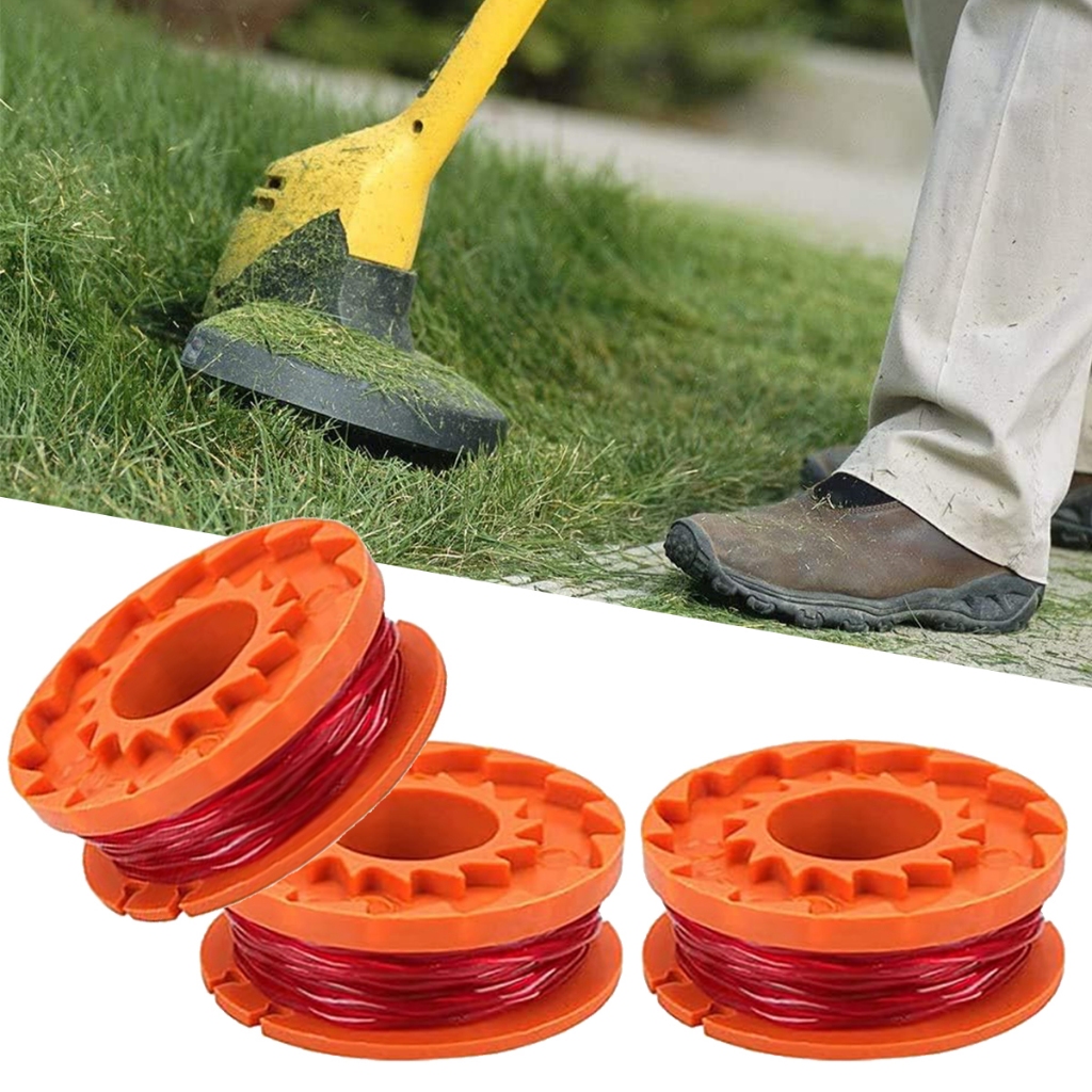 3 Pcs Trimmer Spool Line for Worx Replacement Grass Trimmer Line Spool ...