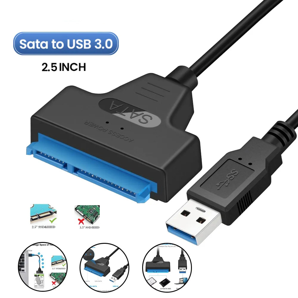 Usb 3.0 to SATA 22-Pin Adapter Cable, Conversion Cable, HDD, SSD ...