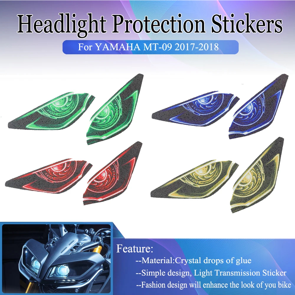 Motorcycle Headlight Sticker For Yamaha MT-09 MT09 MT 09 Tracer 2017 ...
