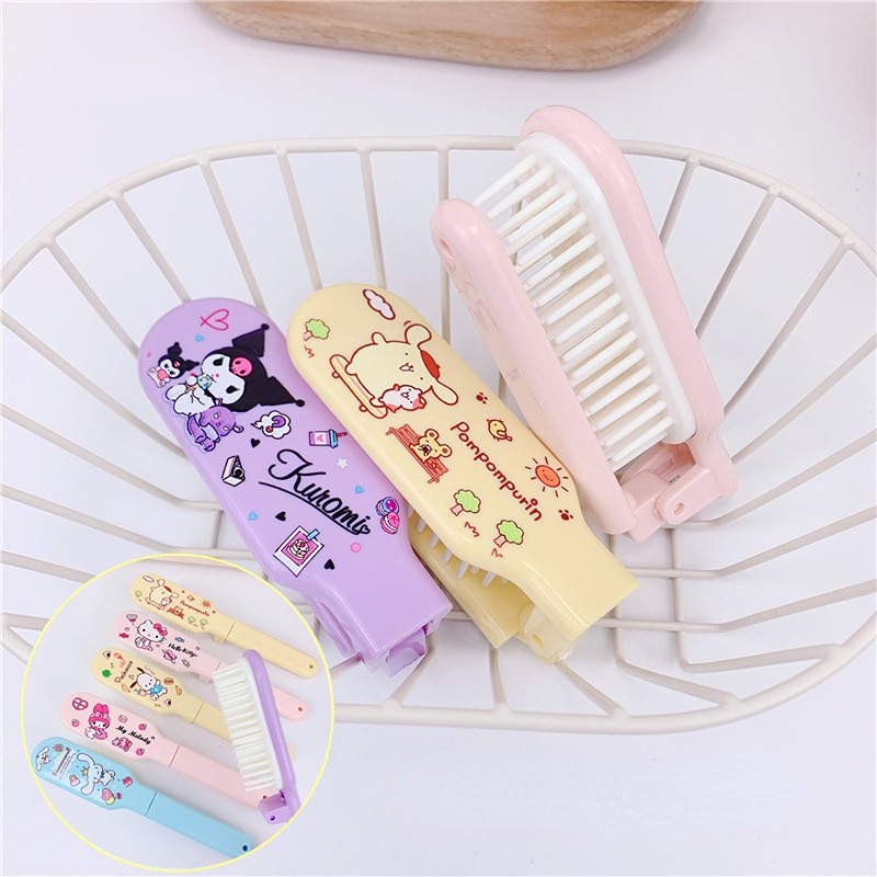 Cute Sanrio Creative folding comb Kuromi Massage Hair comb gift ...