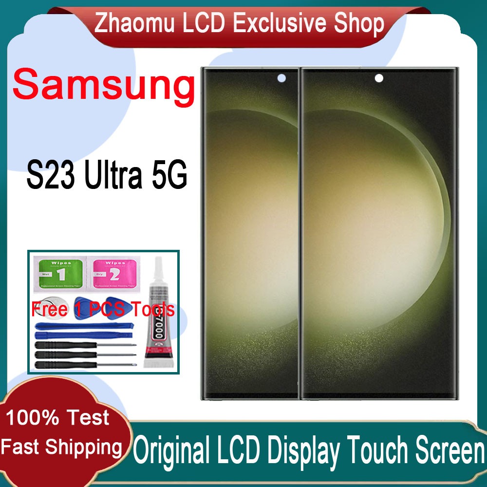 Original AMOLED Samsung Galaxy S23 Ultra 5G LCD Display Touch Screen ...