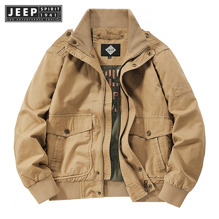 JEEP SPIRIT 1941 ESTD Men's Fashion Casual Street Clothing Jacket ...