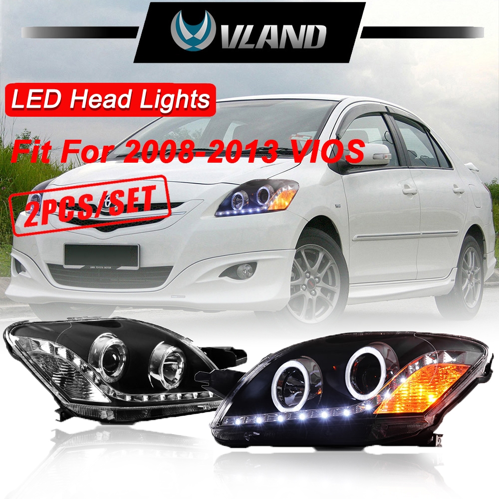 Vland LED Headlight For 2005-2013 Toyota Vios 2th Gen (Ncp93) Sedan ...