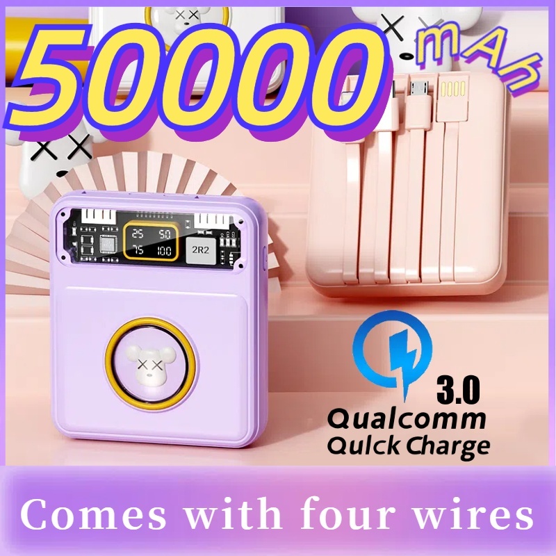 mini powerbank 50000mah with Four Wire Power Bank Original Fast ...