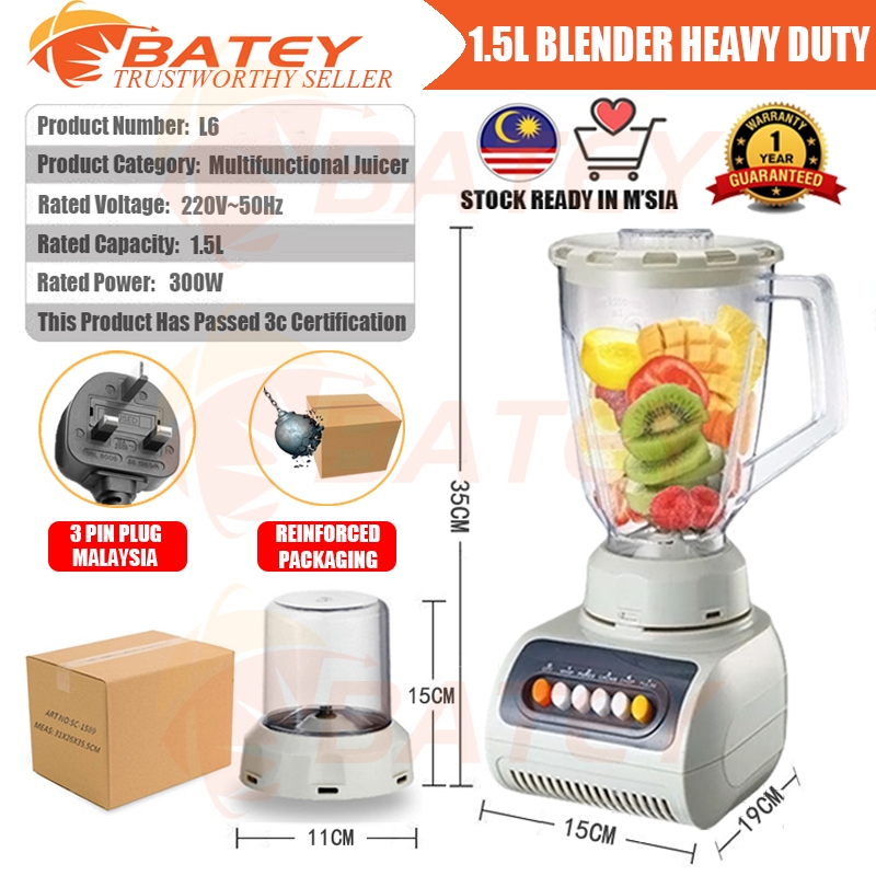 「Stock Ready in M’sia」Heavy Duty 2L Blender High Power Food Processor ...