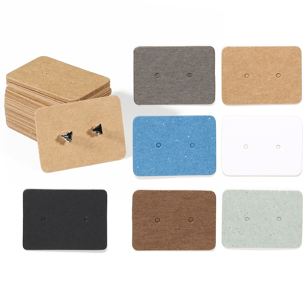 50pcs 2.5x3.5cm Ear Studs Card Earring Display Card Packaging Cardboard ...