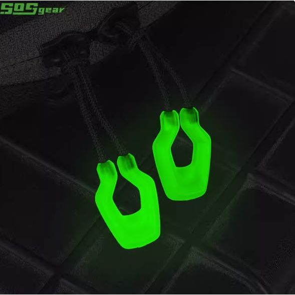 SOSGEAR Outdoor Backpack Zipper Tail Rope Glow Injection Molded Zipper ...