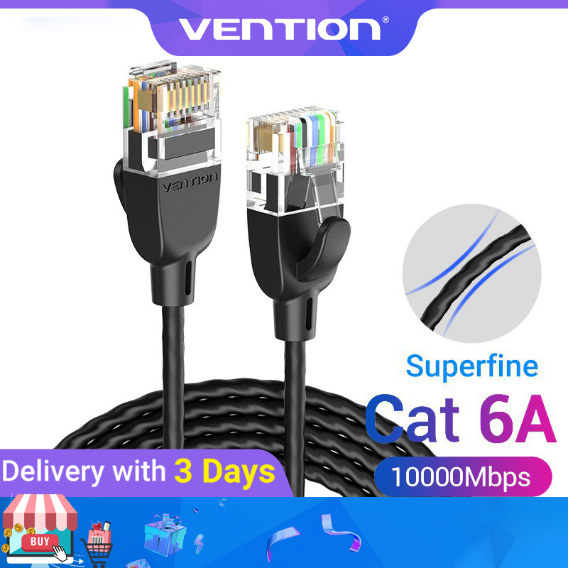 Vention Cat6A Ethernet Cable Ultra Slim Lan Patch Cord UTP Ethernet Extension Cable High Speed ...