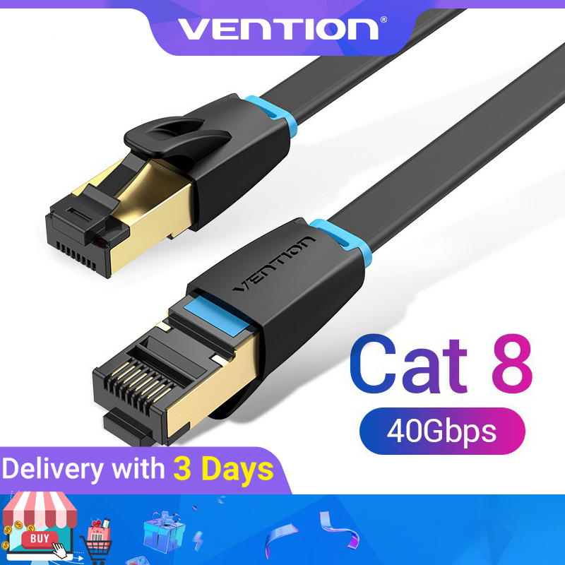 Vention CAT8 Flat Ethernet Cable High Speed 40Gbps 2000MHz SFTP ...