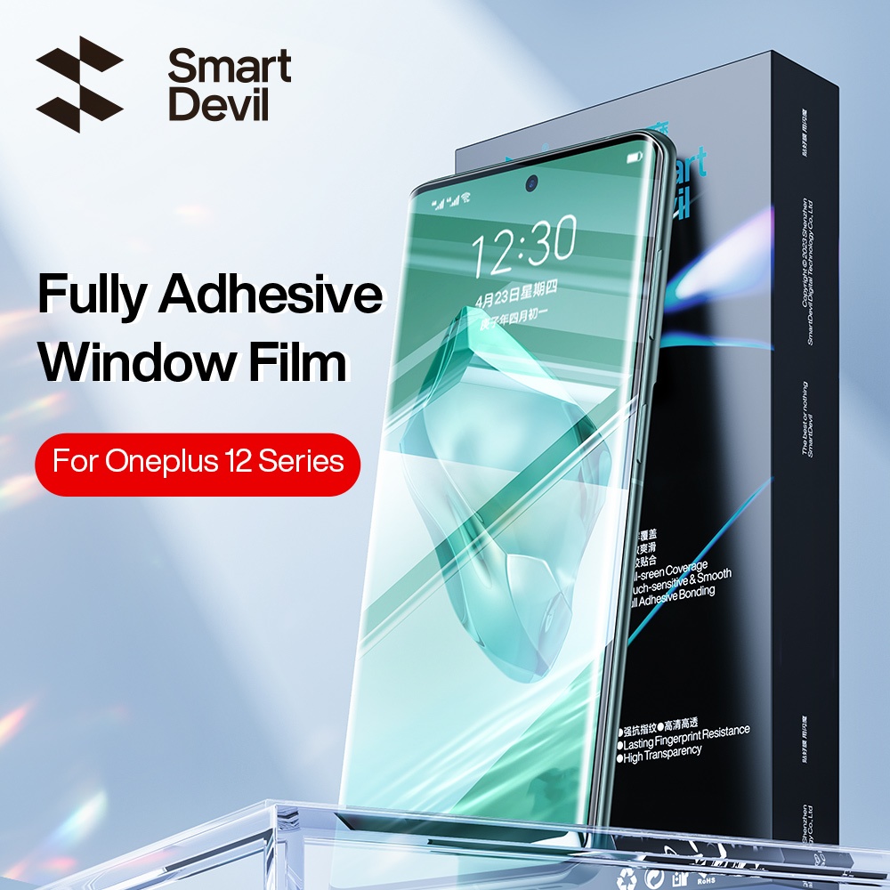 SmartDevil Hot Bend Tempered Glass For OnePlus 12 Full Screen Coverage ...