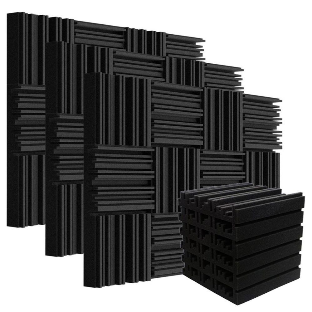 BEIYIN 48 Pcs Groove Soundproof Diffuser Foam Panels Ceiling Sound ...