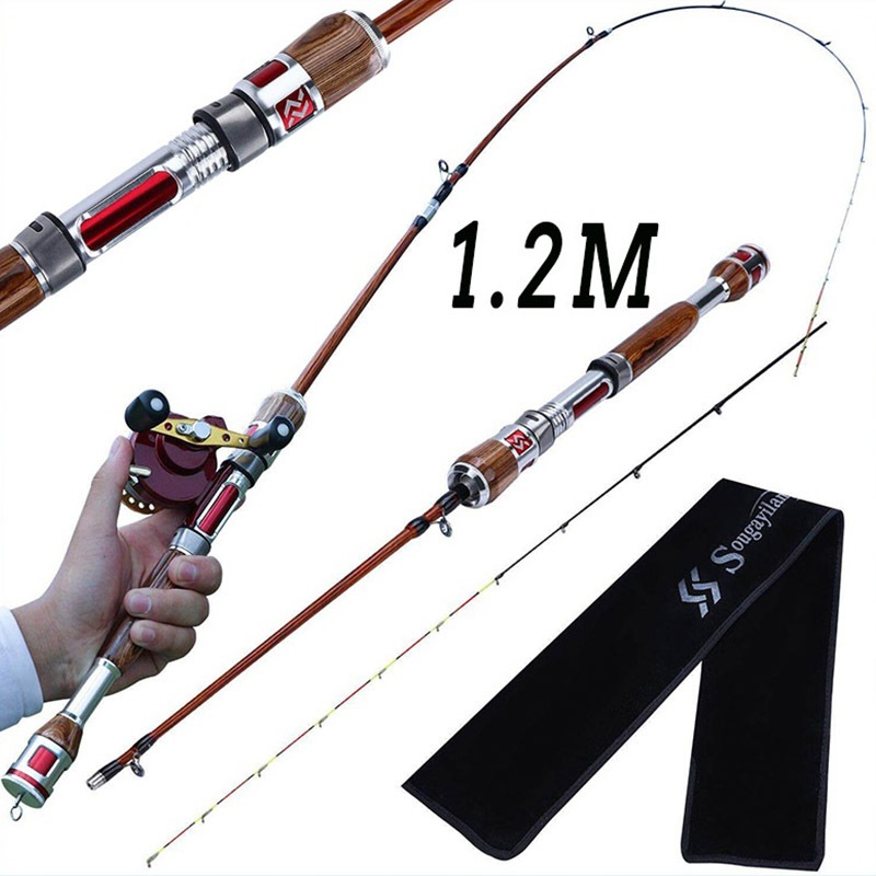 Sougayilang saltwater fishing rod 1.2m 2 parts Light Saltwater Carbon ...
