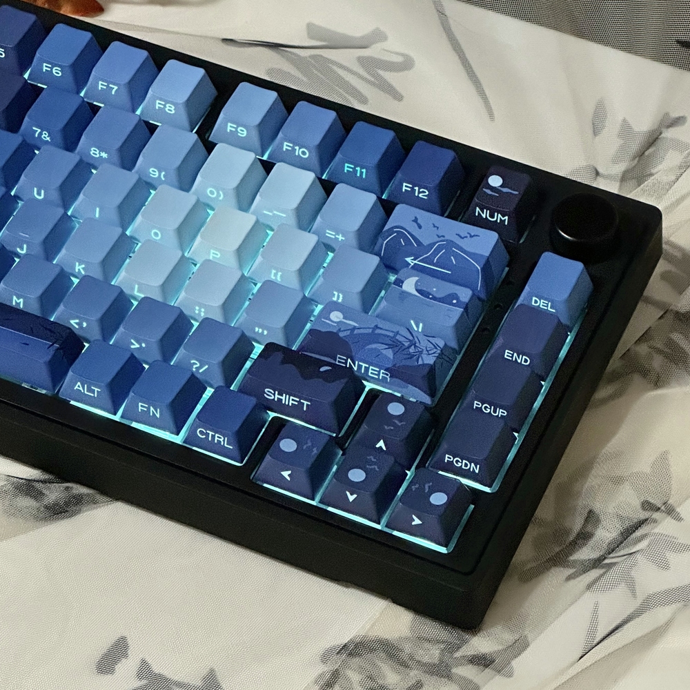 Bright Moon Keycaps Cherry Profile DYE-Sub Double Shot Backlight Side ...