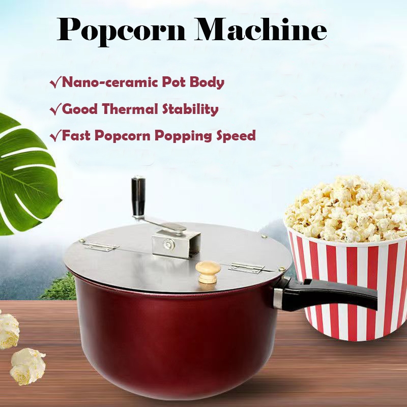 Commercial Manual Popcorn Popper Home Popcorn Pot Popcorn Machine ...