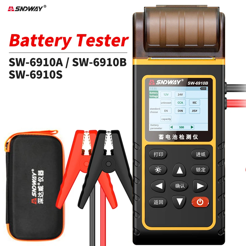 SNDWAY12V 24V Car battery tester, battery life tester discharge ...