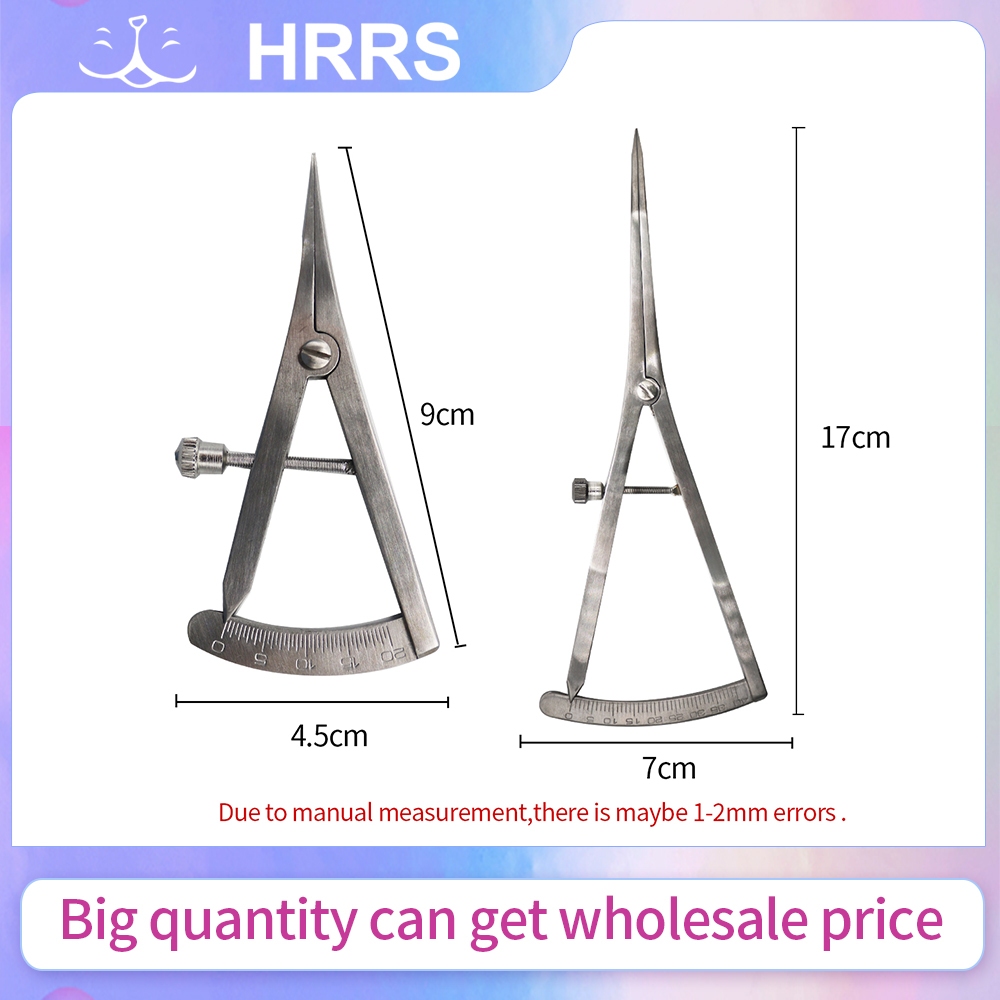 Dental Lab Instruments Implant Measure Gauge Curved Bend Straight Head ...