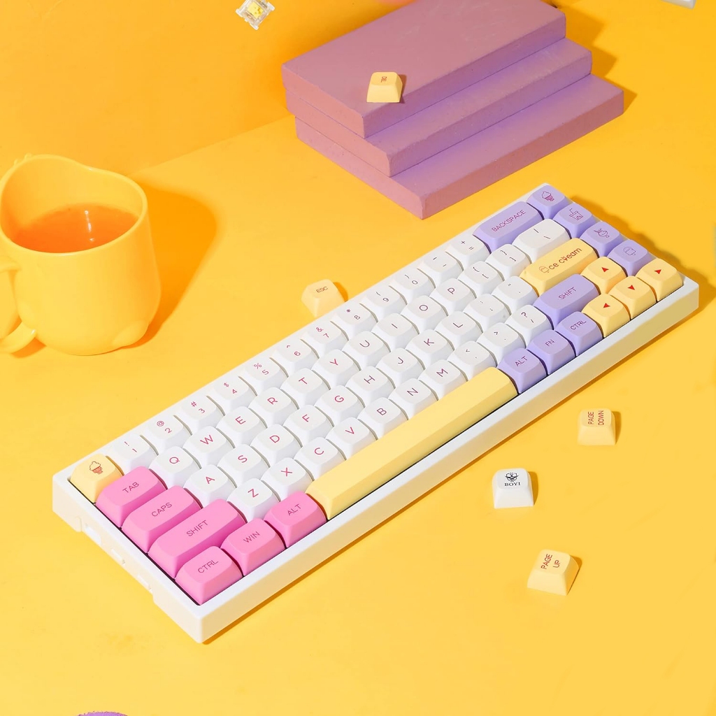 PBT Keycaps XDA Profile 135 Keys Custom Cute Keycap Thermal Sublimation ...