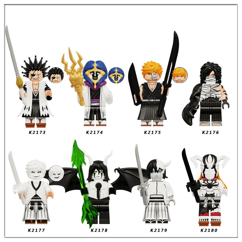 Anime KUROSAKI BLEACH KUCHIKI RUKIA IGHIGO Block Figures Building ...
