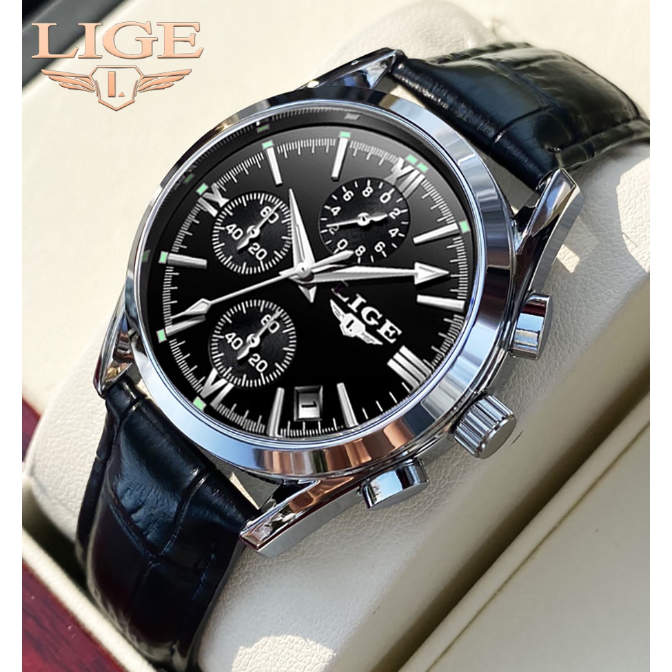 LIGE Jam Tangan Lelaki Original Watch Men's New Fashion Top Brand ...