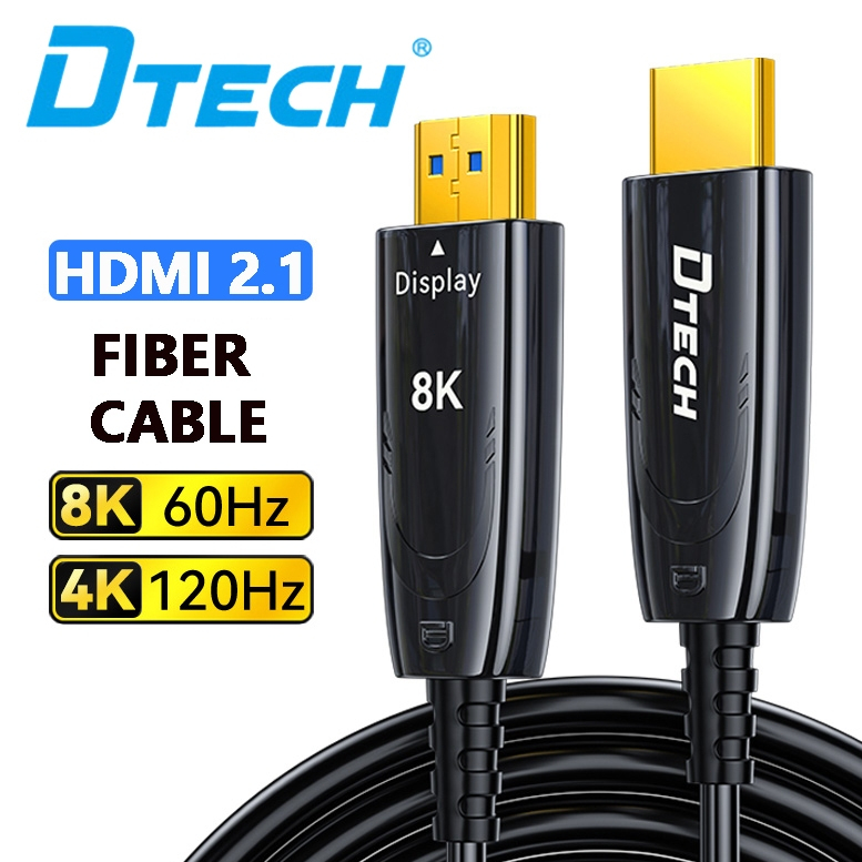DTECH 8K Fiber Optic HDMI Cable HDMI 2.1 8K 60Hz 48Gbps Male to Male ...