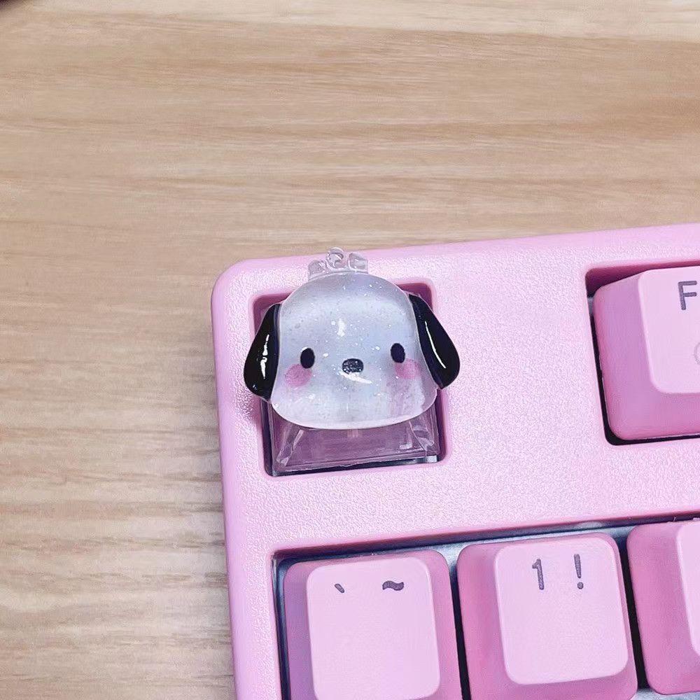 Keycap Cute Melody Cinnamon Dog Translucent Cross Axis Mechanical ...