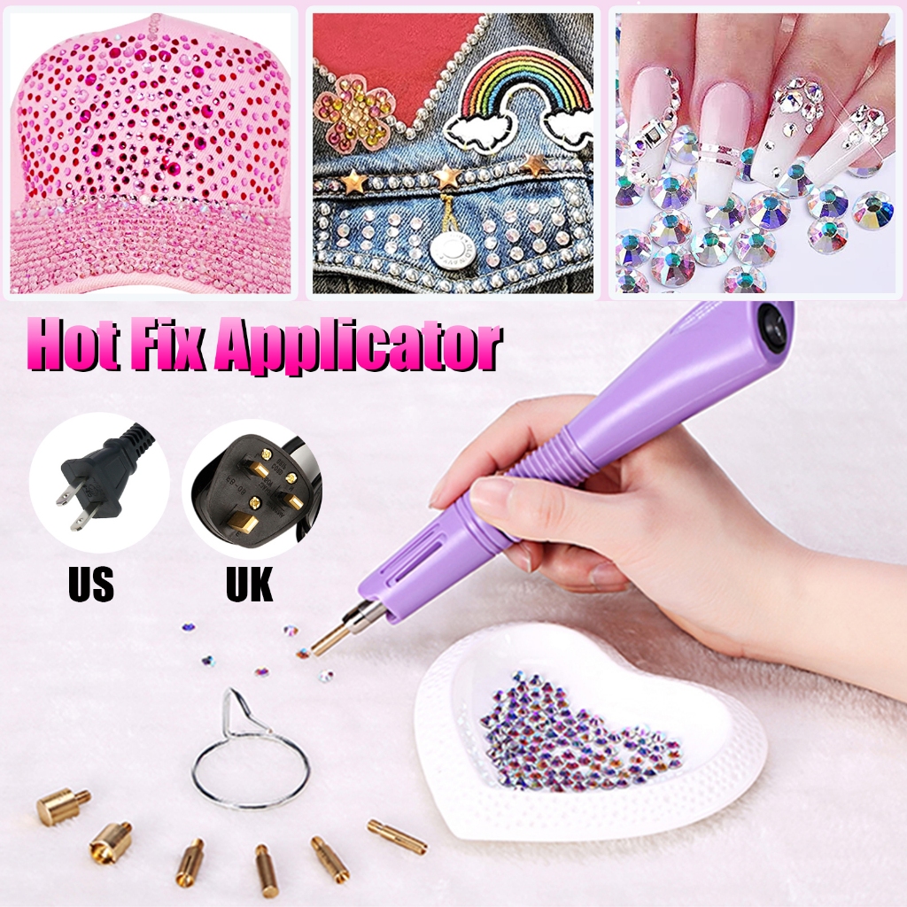Hotfix Rhinestone Applicator Set Iron-on Wand Heat-fix Tool Gun Hot Fix ...
