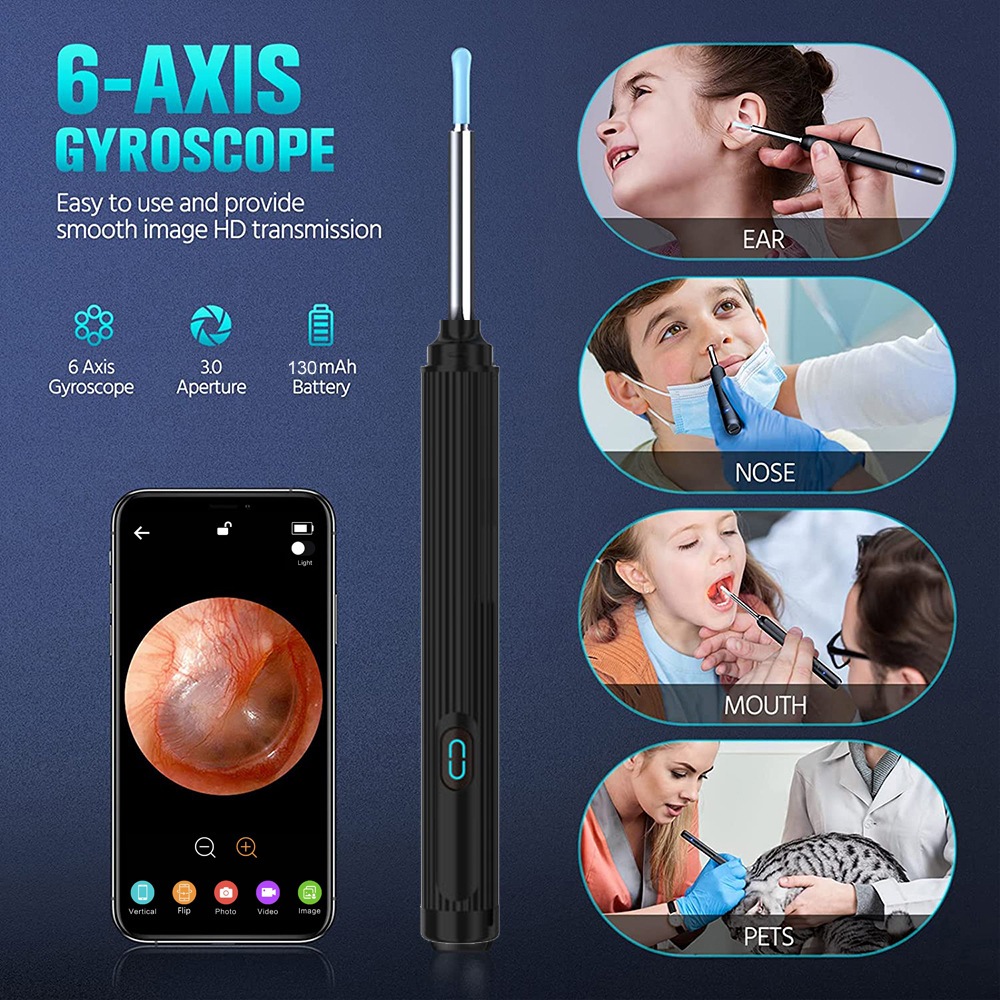 Ear Wax Removal,Ear Cleaner with Camera,Ear Wax Removal Tool with 1080P ...