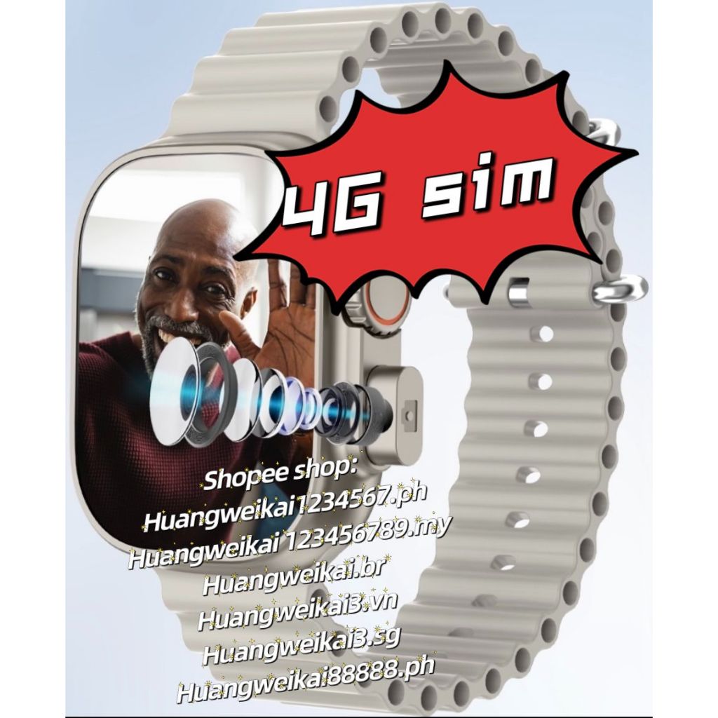 【4G SIM card】TOP Ultra2 Smart Watch Men Women watch AMOLED Screen NFC ...