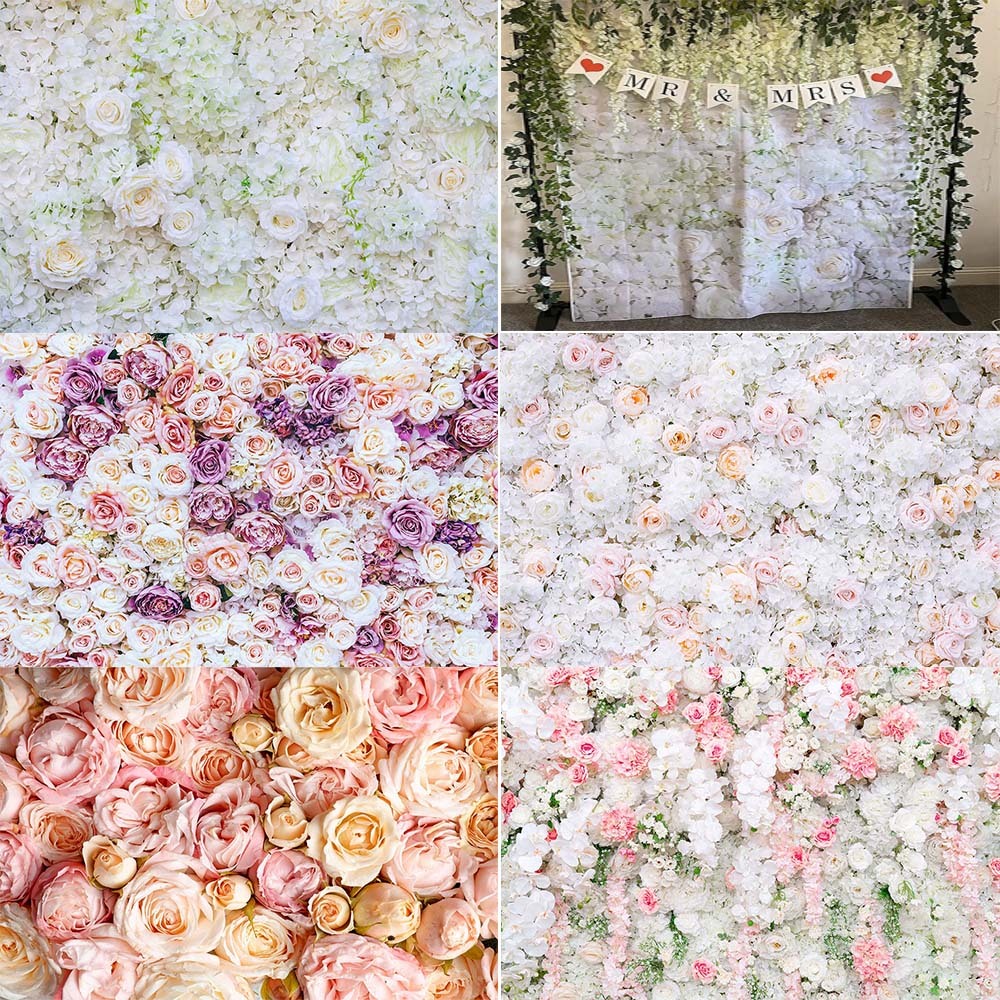 White Rose Flower Backdrop Bridal Shower Newborn Baby Photo Booth ...