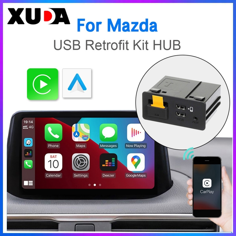 XUDA Wired Apple CarPlay Android Auto USB Adapter Hub for Retrofit ...