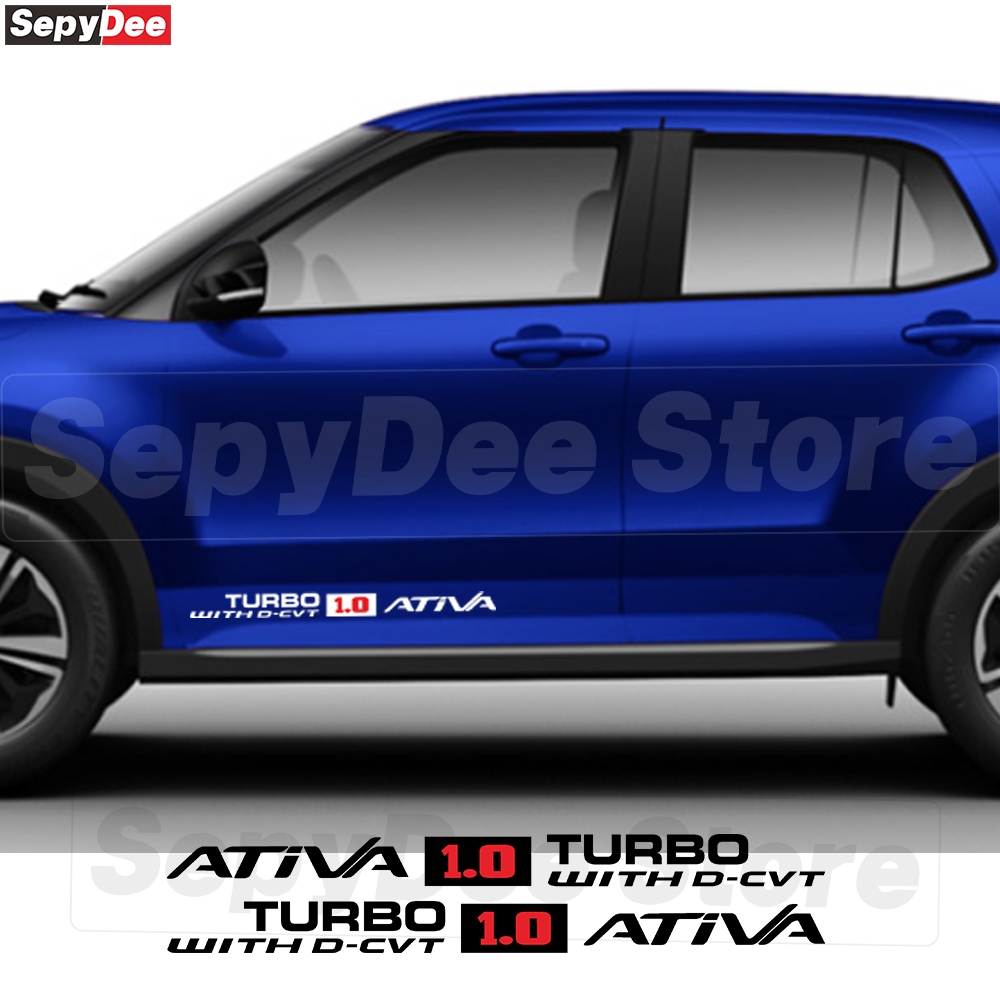 2Pcs Car Door Side Vinyl Decal Sticker For Perodua Ativa Turbo D-cvvt ...