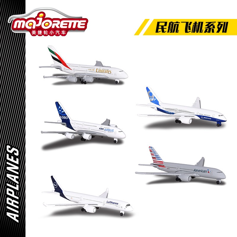 Majorette Alloy Civil Aviation Aircraft A380 Airliner Model United ...