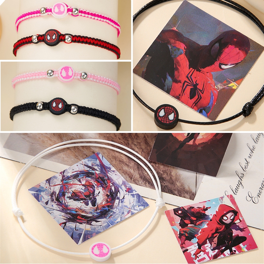 2024 New Marvel Spider Man Bracelet Anime Spider Man Handwoven ...