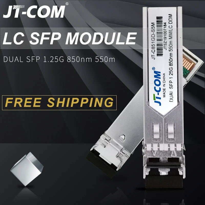 JT-COM SFP 1.25g Module 550m Multi-Mode 1G LC Duplex Optical Module With DDM Compatible Cisco ...