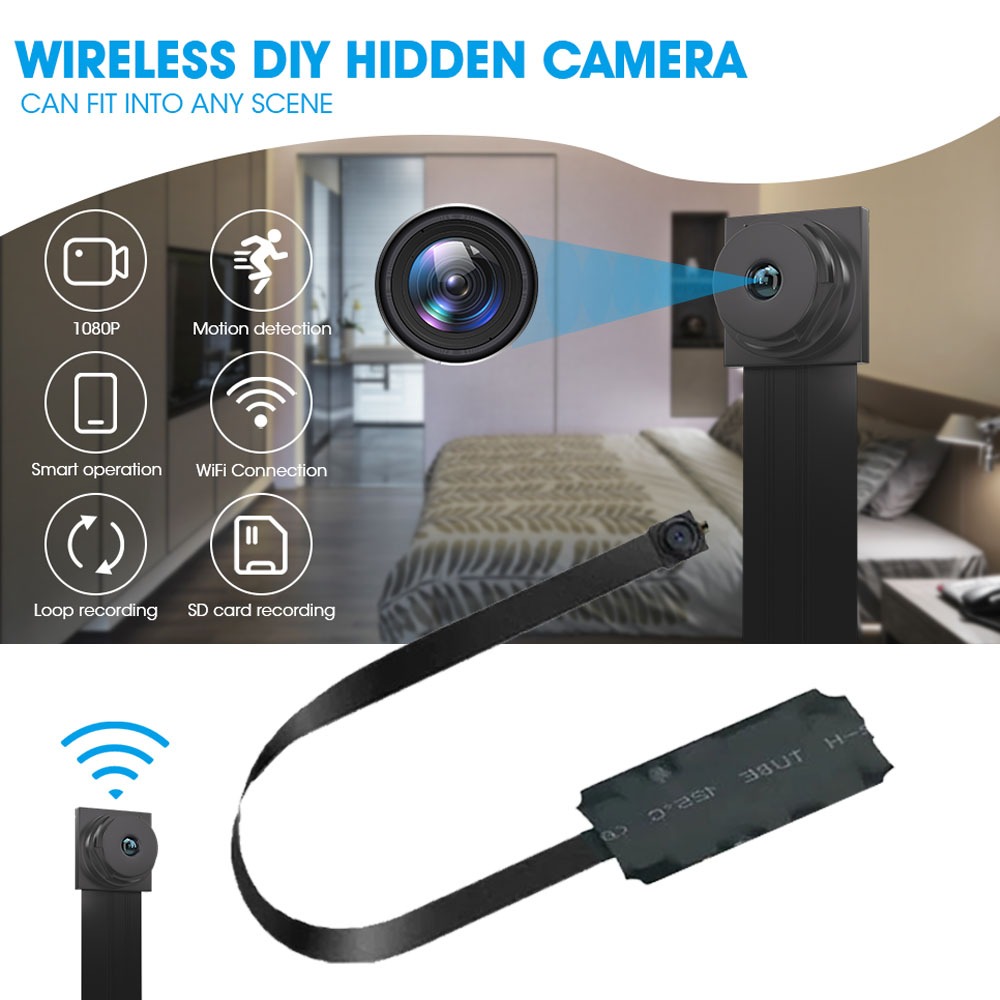 Hidden Camera DIY Mini Spy Camera Portable and Wireless Nanny Cam 1080P ...